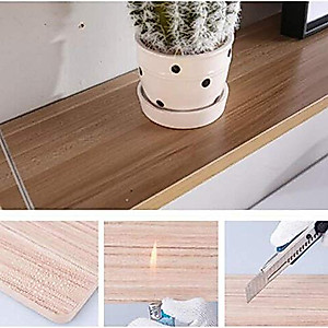 PIBM Stylish Simplicity Shelf Wall Mounted Floating Rack Shelves Retro Solid Wood Iron Art Bookshelf Storage Tv Wall Living Room Clothing Store,4 Sizes, Black , 60x15cm