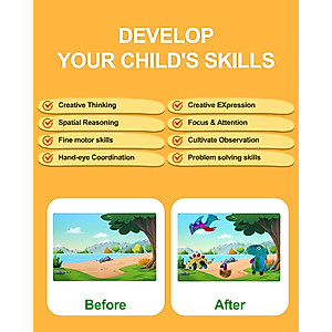 Ezelisy Foil Craft Kit for Kids - Fun Dinosaurs Art Activity for Boys Girls Ages 4-9