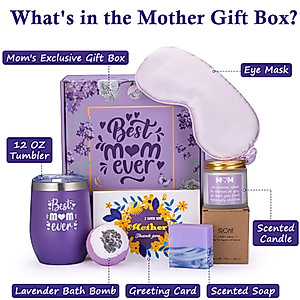 UTOBSOV Mothers Day Gifts for Mom, Mom Birthday Gifts from Daughter Son with 12oz Tumbler, Best Mom Ever Gift Basket Set Mother Gift Ideas Purple