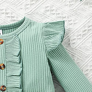 Baby Toddler Girls Fall Winter Long Sleeve Dress Floral Princess Casual Dress Kids Ribbed Tutu Skirt