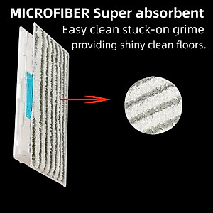 GVMM Reusable Mop Pad Refills for Shark Vacmop Replacement Pads Include Shark VACMOP VM252 VM250 VM200 VM190, Vacuum Mop Pad Refills (6 Packs)