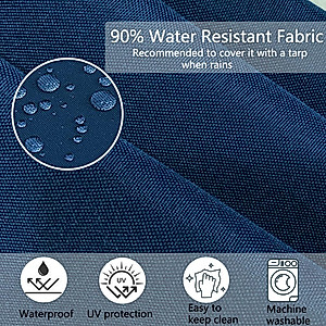 Outdoor/Indoor Bench Cushion Cover 48 x 16 x 4 Inch,Waterproof Swing Seat and Loveseat Bench Seat Cushion Cover, Durable Memory Foam Cushions Cover with Dirt Fade Resistant,Replacement Cover Only,Blue