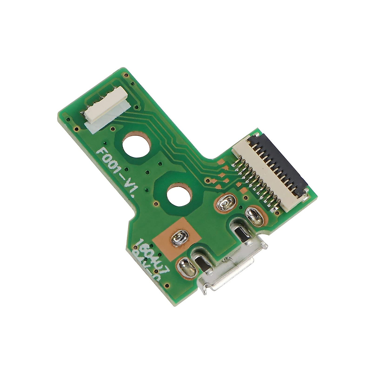4pcs JDS-030 Interface Board Replacement Charging Port Assembly Compatible with PS4 Repair Part Micro USB Adaptor Charger Socket Board Connector Module