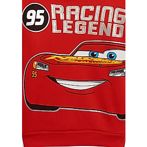 Disney Lightning McQueen Big Boys Pullover Hoodie and Pants Set Red/Black 7-8