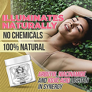 BELLE AME Premium Intimate Skin Brightening Cream - Dark Spot Corrector for Uneven Skin Tone - Face, Body, Underarm, Knees, Elbows, Inner Thigh and Intimate Area - 2oz