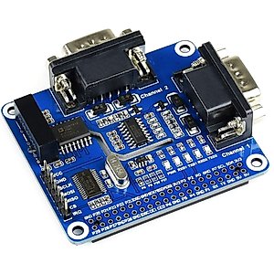 2-Channel Isolated RS232 Expansion HAT for Raspberry Pi 4B/3B+/3B/2B/B+/A+/Zero/Zero W, SC16IS752+SP3232 Dual Chip Convert SPI to RS232 Data Rate up to 921600bps Embed Multi Protection Circuits