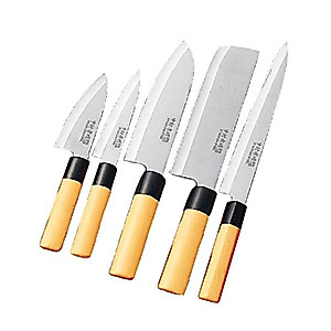 Japanese Kitchen Knife Set of 5 (Wooden Box Case) Mr. Takaaki Nakamura