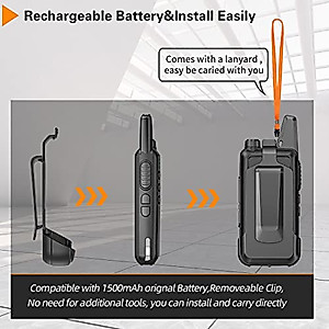 Baofeng Rechargeable Walkie Talkies for Adults Long Range Two-Way Radios Handsfree UHF Handheld Transceiver with 16 Channel VOX USB Charger Cable for Commercial Cruises Hunting Hiking,2Pack