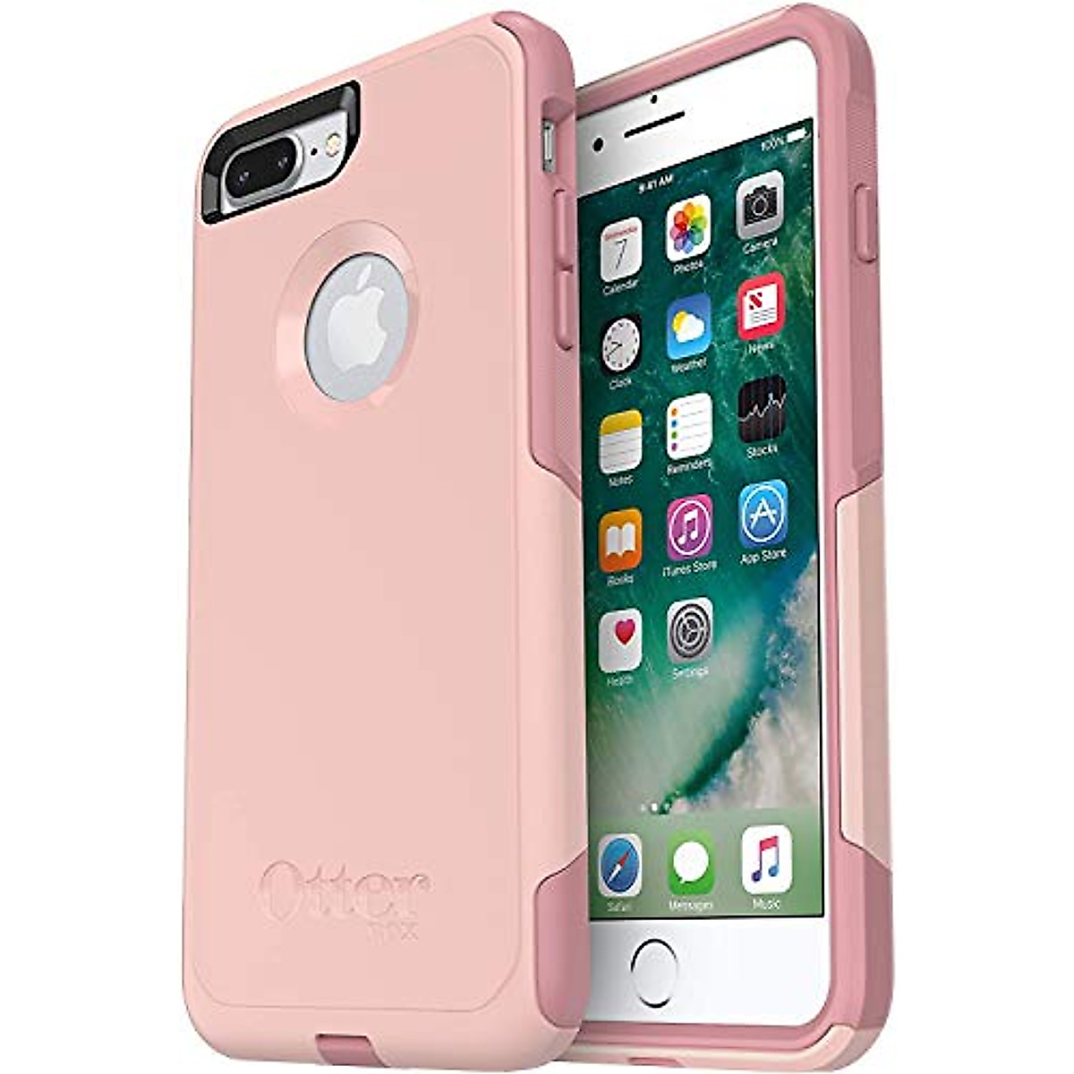 OtterBox Commuter Series Case for iPhone 8 Plus & iPhone 7 Plus (ONLY) - Non-Retail Packaging - Ballet Way (Pink Salt/Blush)