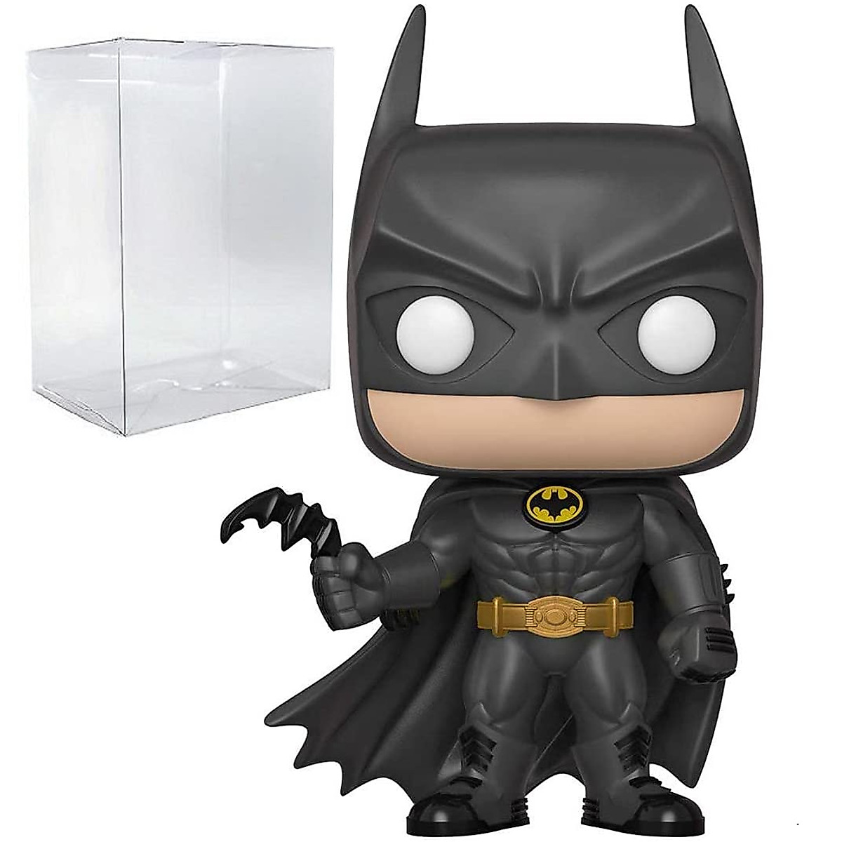 POP DC Heroes: Batman 80th - Batman (1989) Funko Vinyl Figure (Bundled with Compatible Box Protector Case), Multicolor, 3.75 inches