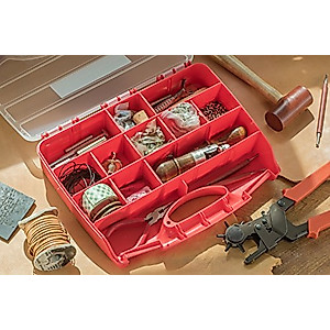 SE Red Organizer/Storage Container with Lid and 17 Compartments - 87118DB