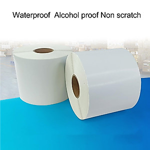 Thermal Print Paper Roll 500Pcs, Waterproof & Scratch Resistant, Easy Install for D100 Machine, Self Adhesive Shipping Labels Sticker
