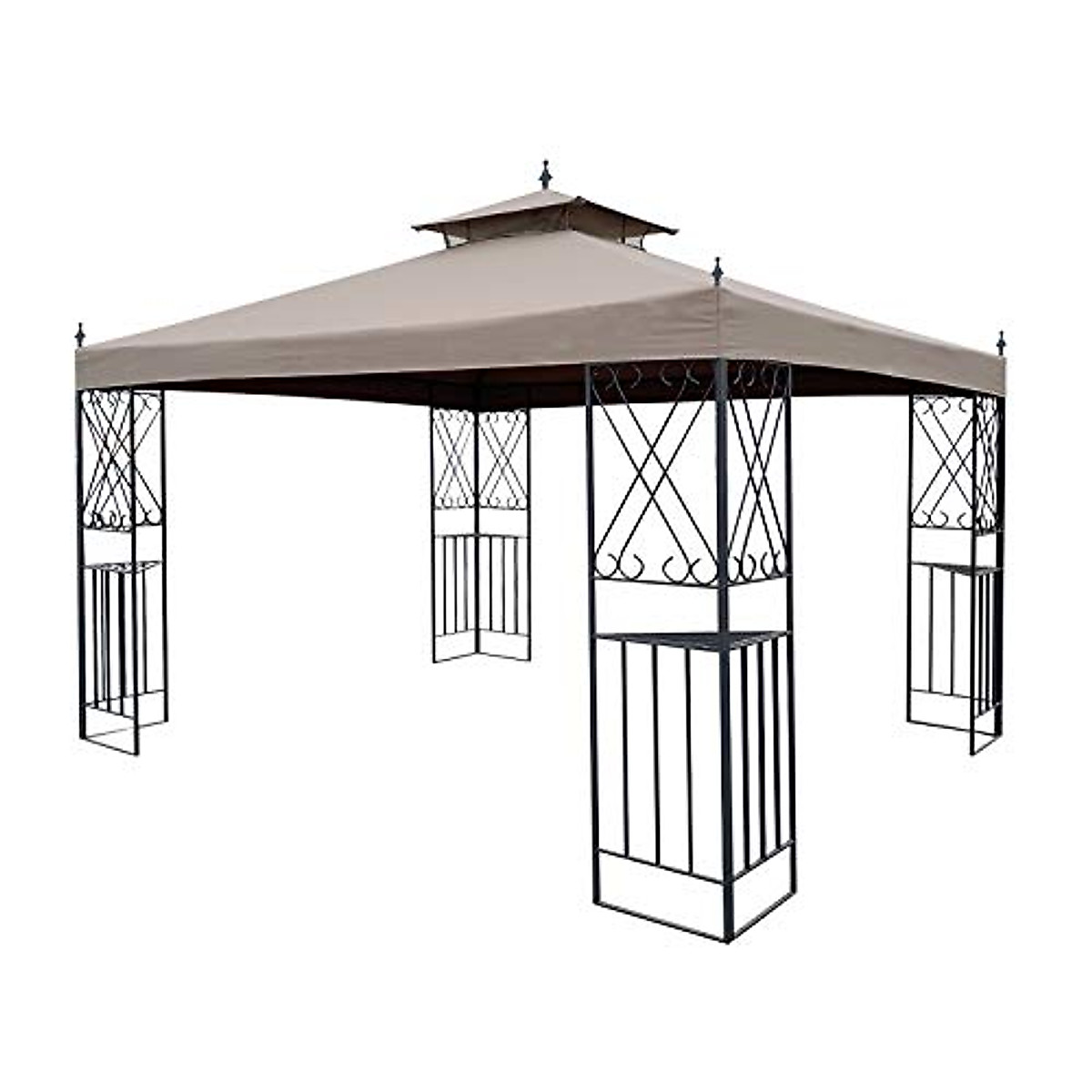 APEX GARDEN Replacement Canopy Top for 10' x 12' Monterey Gazebo #L-GZ288PST-4H / L-GZ288PST-4D