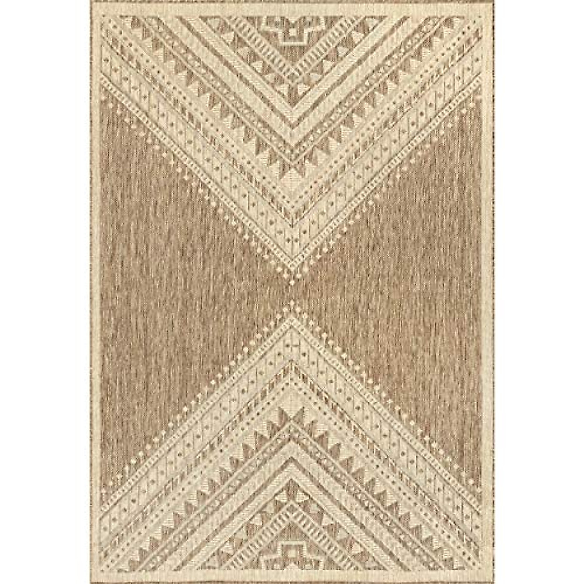 nuLOOM Landry Aztec Indoor/Outdoor Area Rug, 5' x 8', Beige