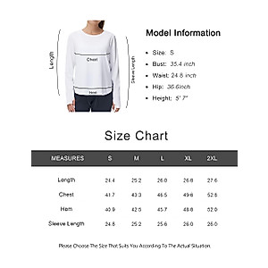 THE GYM PEOPLE Women's Long Sleeve Workout Shirts Lightweight Cotton Running Yoga Tops with Thumb Hole White