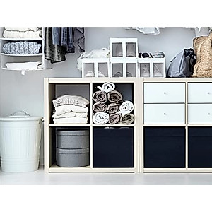 Cloth Storage Bins 13x15x13, Foldable Cubes Box Baskets Containers Organizer for Drawers, Home Closet, Shelf, Nursery, Cabinet, Large Set of 2 (Black)