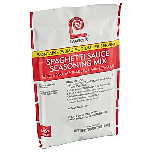 Lawry's Spaghetti Sauce Seasoning Mix, 12 oz - One 12 Ounce Packet of Spaghetti Seasoning Mix for Flavorful Spaghetti or Pizza Sauce, Best for Back-of-House Use