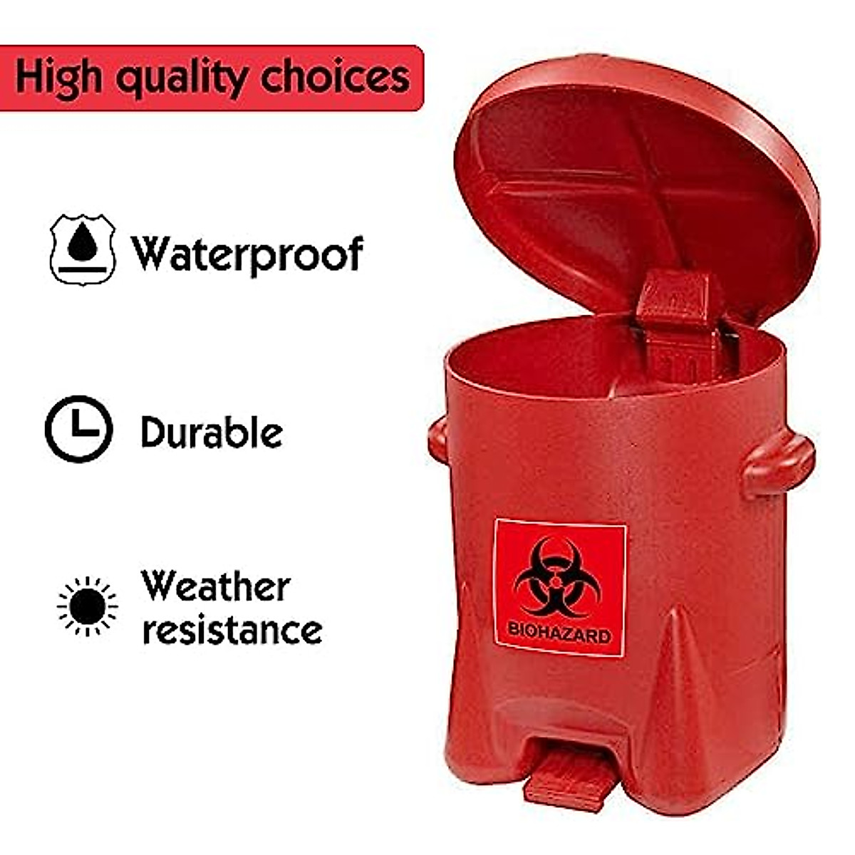 12 Pack Biohazard Stickers Sign Biohazard Warning Labels 4Inch Universal Biohazard Symbol Vinyl Waterproof Hazardous Materials Warning Stickers for Labs, Hospitals and Industrial Use