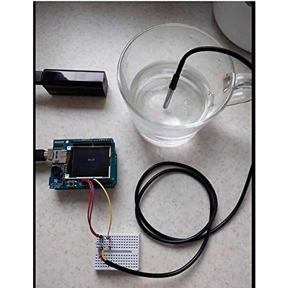 Geekstory 5PCS DS18B20 Temperature Sensor, Waterproof Temp Digital Thermal Stainless Steel Tube Probe 3M 118.1 inch for Raspberry pi, Arduino