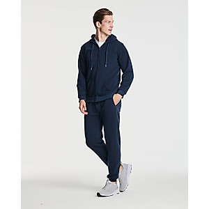 3 Pack: Men’s Fleece Mens Hoodie Long Sleeve Full Zip Up Hoodies for Men Windbreaker Jacket Sweatshirt Workout Running Sports Casual Outdoor Hiking Performance Active Gym Athletic Pullover Set 4, XXL