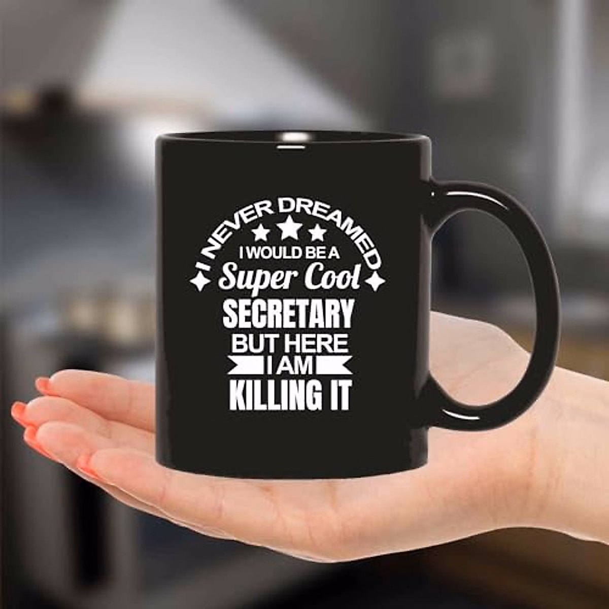 Funny Gift Secretary's Gift, Ideal For Office Professionals' Birthday - Killing It, 11oz 15oz Black Coffee Mug