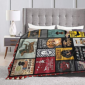Socira Blankets and Throws Dachshund Dog Flannel Fleece Blankets for Men Women Cozy Warm Fuzzy Sofa Blanket for Couch Office Outdoors Large Bed Blanket Christmas New Year Birthday Gifts 50"x40"