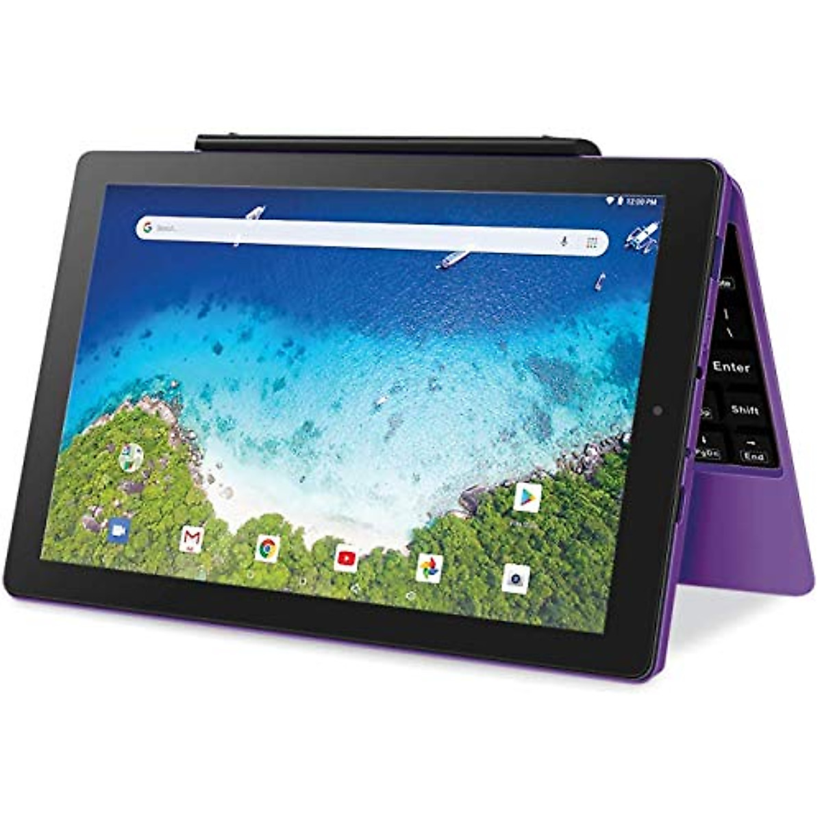 2016 Newest Premium High Performance RCA Viking Pro 10.1" 2-in-1 Touchscreen Laptop Computer Tablet Quad-Core Processor 1G Memory 32GB Hard Drive Detachable-Keyboard Webcam Android 5.0 Lollipop Purple