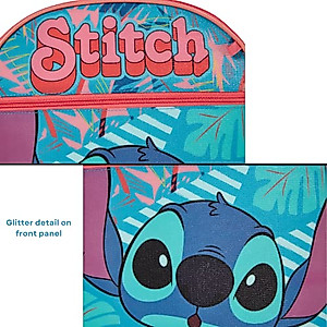 Disney Stitch Backpack Set for Kids, 16 inch with Lunch Bag and Water Bottle