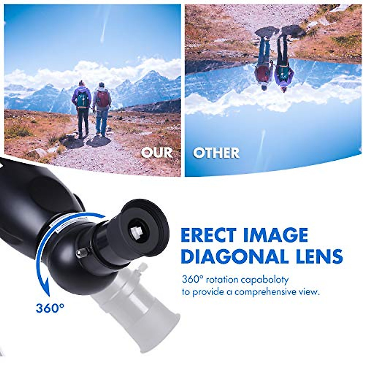 Aomekie Telescope for Adults Astronomy Beginners 700mm Focal Length 234X Magnification Travel Scope Refractor Telescopes with Adjustable Tripod 10X Phone Adapter Erect Finderscope and Carrying Bag