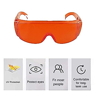 vinmax Red Goggle Glasses Lab Eye Protection Safety Glasses Transparent Dental Protective Eye Curing Light Whitening -2022 New Upgrade
