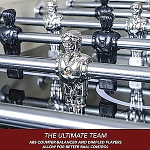 Hathaway Montecito 55-in Premium Competition Foosball Table, Arcade Table Soccer for Game Rooms, includes (2) Foosballs and - Driftwood