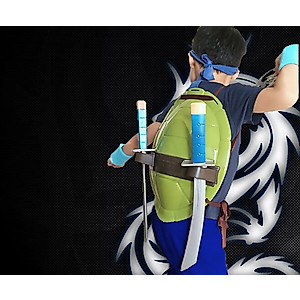 Plastic Turtle Shell for Kids Cosplay Halloween Cartoon Costume Party, Super Hero Cosplay Costume for Kids Birthday Party (Blue)