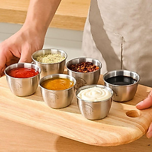 generic Stainless Steel Salad Dressing Container with Lid, Condiment Containers Leakproof and Reusable Small Containers for amping Kitchen(beige), AM0X3R0MW0FUS