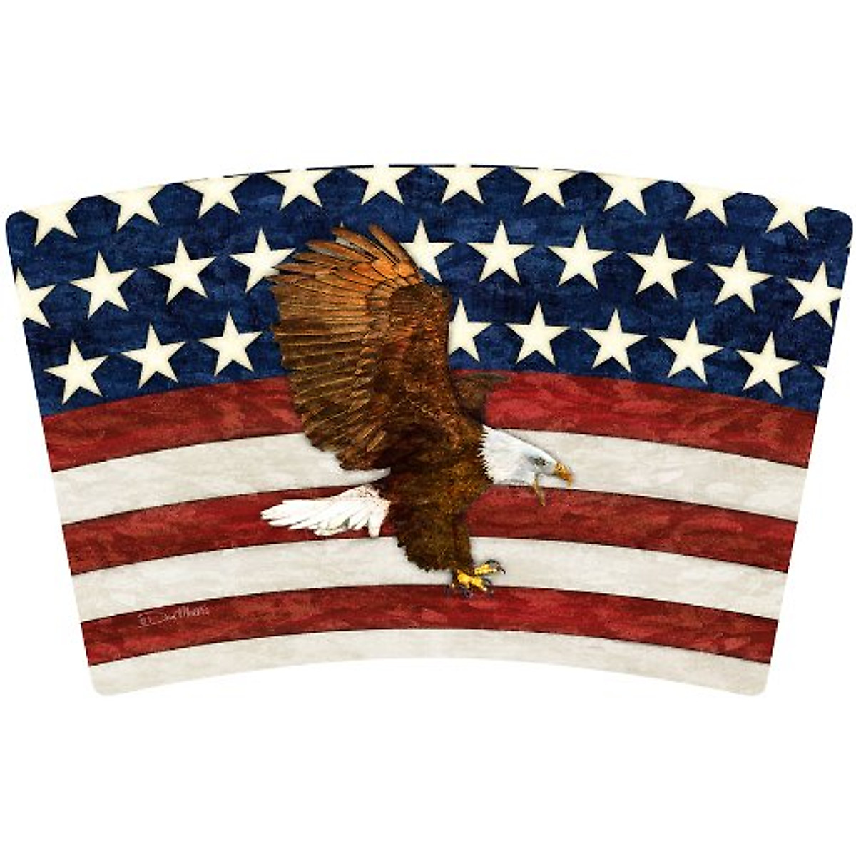 Mugzie "American Eagle" Stainless Steel Travel Mug with Insulated Wetsuit Cover, 20 oz, Black