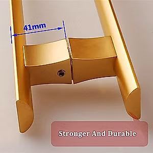 BOHHO Barn Door Pull Handle, Gold Stainless Steel Modern Entry Door Handle, 16in/20in Shower Glass Sliding Barn Door Interior Exterior Door Pull Push Brushed Nickel Satin Finish (Size : 40cm/15.7in)