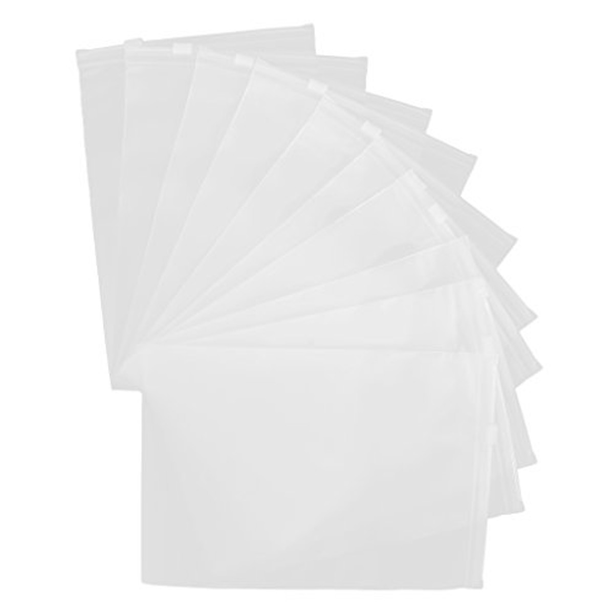 10 Pieces Frosted Thick Reclosable Zipper Poly Bag Storage Packaging Bag for Gift Clothes Shoes Jewelry - 14x20