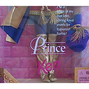 Barbie 1997 Classic Fairy Tale Rapunzel Series 12 Inch Doll : Prince Ken with Costume, Crown, Jewel Bag, Plastic Necklace and Bracelet