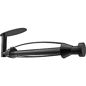 Paper Towel Holder Under Cabinet Black Undermount Paper Towel Holder with Damping Effect, Stainless Steel Self-Adhesive Or Drilled One Hand Operable Paper Towel Holder for Kitchen Bathroom