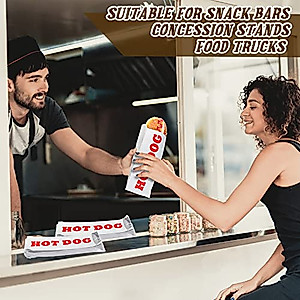 Foil Hot Dog Sleeves Hot Dog Serving Bag to Keep Warm and Fresh in Aluminum Wrap Disposable Bags for Snack Bars, Food Trucks, Take Out, Concession Stands(300 Pcs)