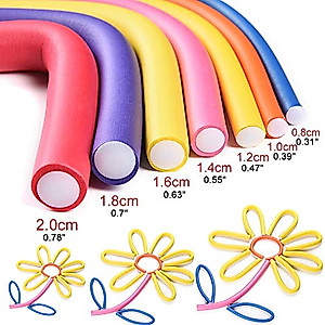 MY LIKE 20-pack 9.5" Twist-Flex Soft Bendy Foam Hair Roller Flexible Curing Rods-Hair Curlers For Long,Medium and Short Hair（Diameter 0.8cm）