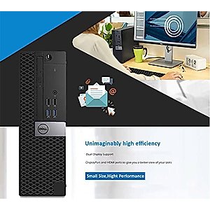 Dell OptiPlex 5040 SFF Desktop Computer Intel PC Quad Core i7-6700 3.40GHz up to 4.0GHz 16GB Ram 512GB NVMe M.2 SSD Built-in WiFi & Bluetooth HDMI Wireless Keyboard and Mouse Windows 10 Pro (Renewed)