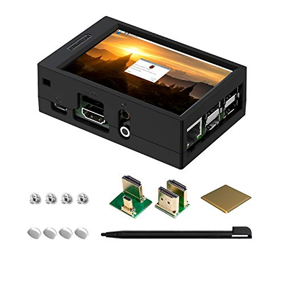 UCTRONICS Mini LCD Screen with Case, 3.5 inch Small HDMI Display Touchscreen with Stylus