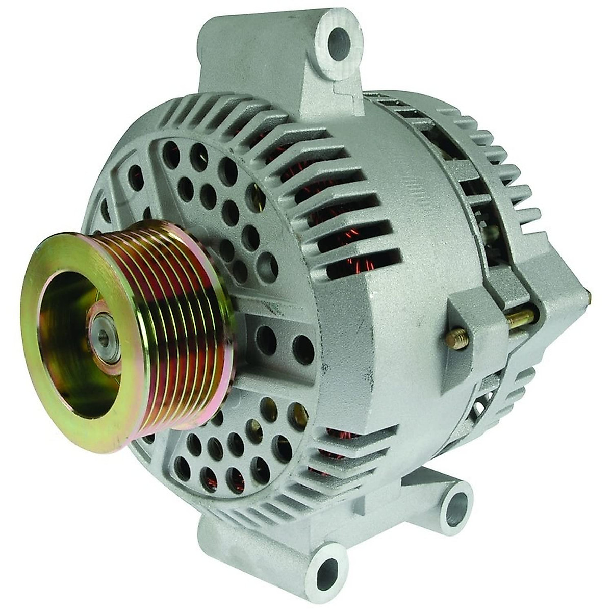 New Alternator Compatible With Ford 7.3L Diesel Super Duty T444E Powerstroke F250 F350 E350 E450 E550 1995-2003 AFD0070, F5UU10300BA, F5UU-10300-BA, F5UUBA, F6UU-10300-EA, F6UU10300EB, F6UU-EA, F6UUEB