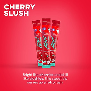 Alani Nu Cherry Slush Energy Sticks | Energy Drink Powder | 200mg Caffeine | Pre Workout Performance with Antioxidants | On-The-Go Drink Mix | Biotin, B Vitamins | Zero Sugar | 5 Calories | 10 Pack
