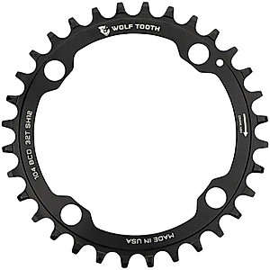 Wolf Tooth 104 BCD Spider Mountain Bike Chainring for Shimano 12spd Hyperglide+ Chain (34 Tooth, Drop-Stop ST, MTB)