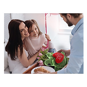 DolliBu I Love You Valentine Plush Big Eye Sea Turtle - Cute Turtle Stuffed Animal with Red Heart and Name Personalization Gift for Valentines Day, Birthday, Anniversary, Romantic Date - 6 Inches