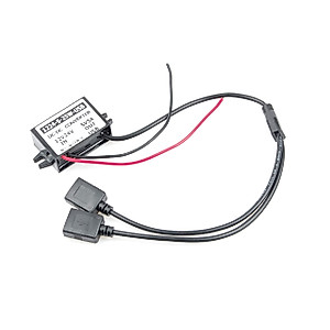 KNACRO 5V Dual USB DC-DC Convert Step-Down Power Supply Module 9v 12V 24V 36v 8-40V to 5V 5A 25W Dual USB Female Output Waterproof