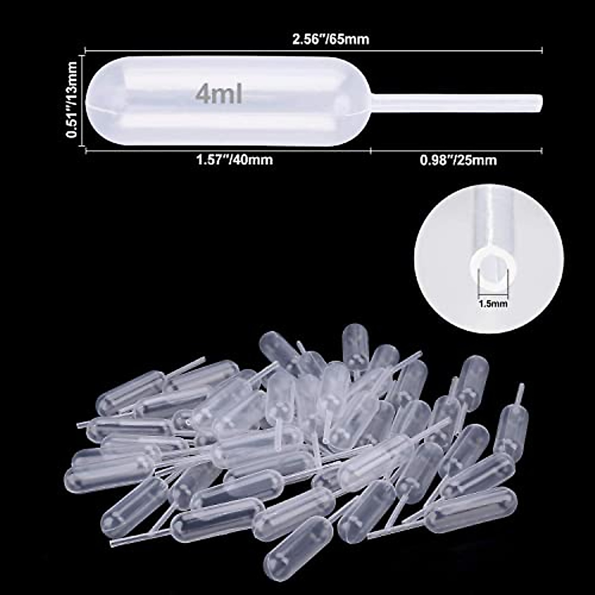 BEARHORN Strawberry Pipettes 4ml Plastic Pipettes Squeeze Dropper Disposable Liquid Dropper Transfer Pipettes, Suitable for Chocolate, Mini Cakes, Ice Cream, Strawberries (100 Pcs)