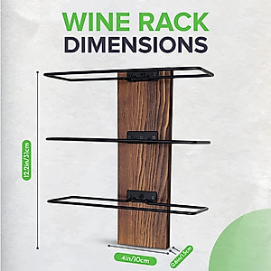 FreshDecor Wine Rack Wall Mounted (Brown)