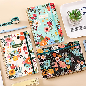 Notebook - 3 Pack A5 Lined Journal Notebooks, 8.3'' x 6'' Spiral Notebook, Journal Notebook with Thick Paper, Classic College Ruled Notebooks for Office, School Supplies